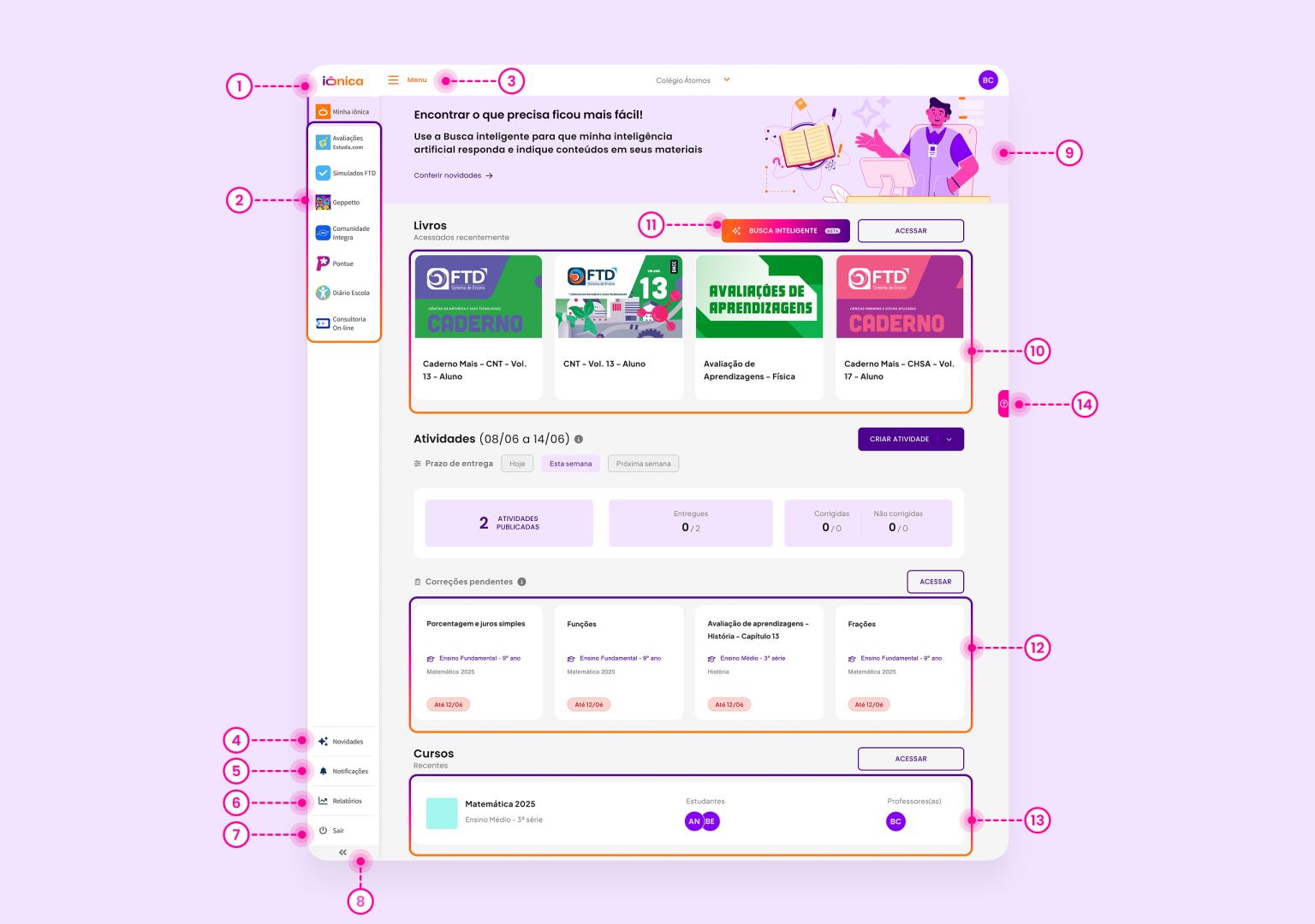 Minha página inicial - Professores(as) - iônica - central de ajuda